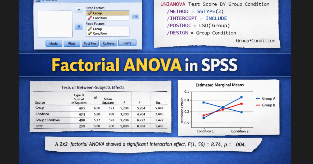 How to Run and Interpret Factorial ANOVA in SPSS Correctly